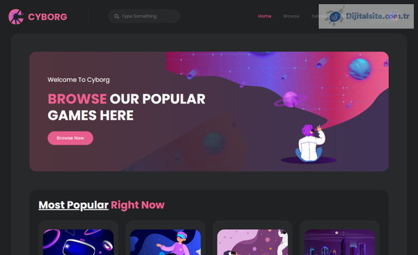 Cyborg – Responsive Bootstrap 5 Gaming Template