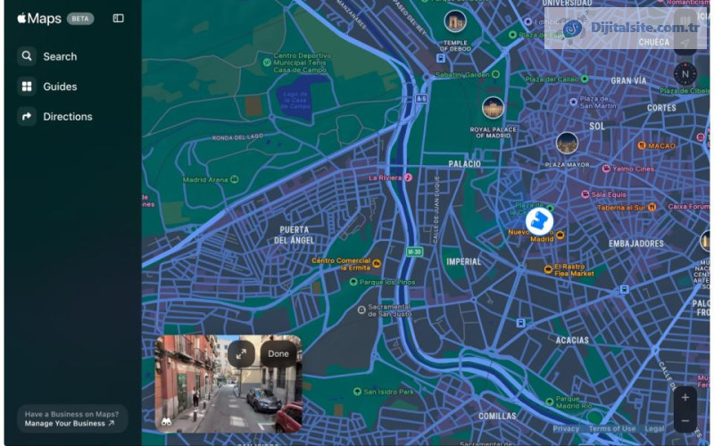 Apple Maps'in Look Around özelliği artık web'de mevcut